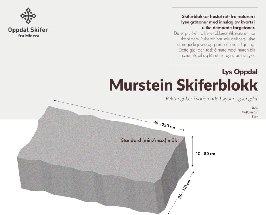 Murstein av skifer | Råkopp, tørrmur fra Minera Skifer