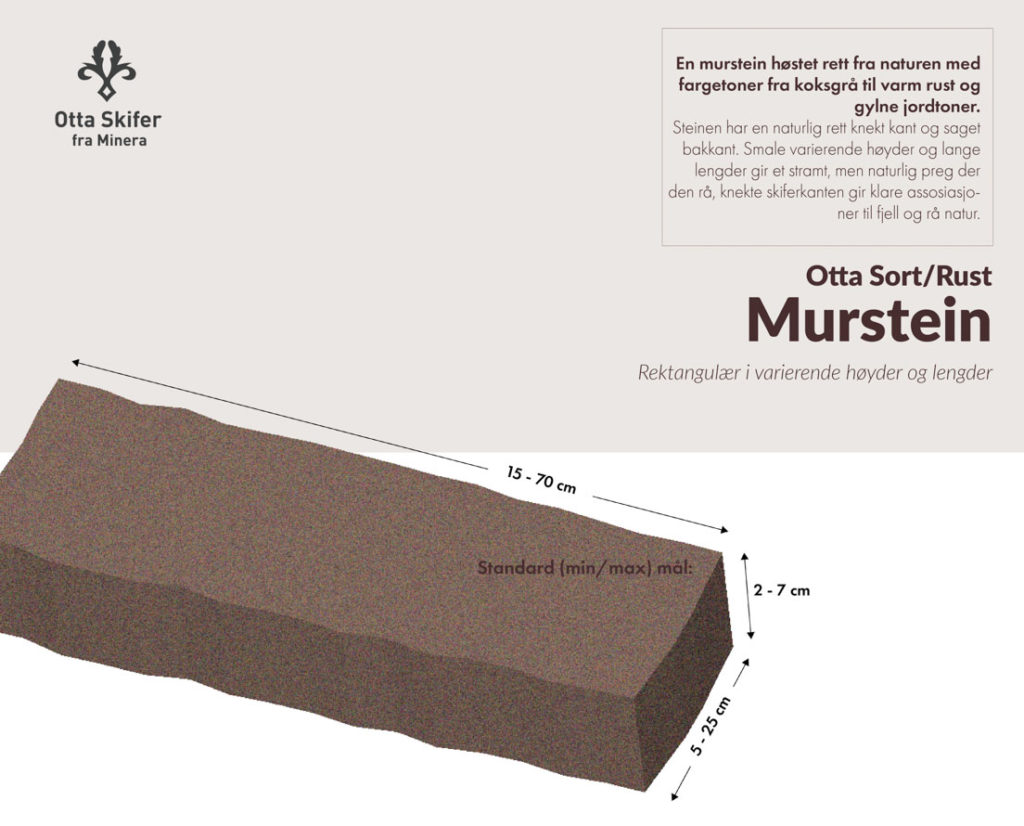 Murstein av skifer | Råkopp, tørrmur fra Minera Skifer