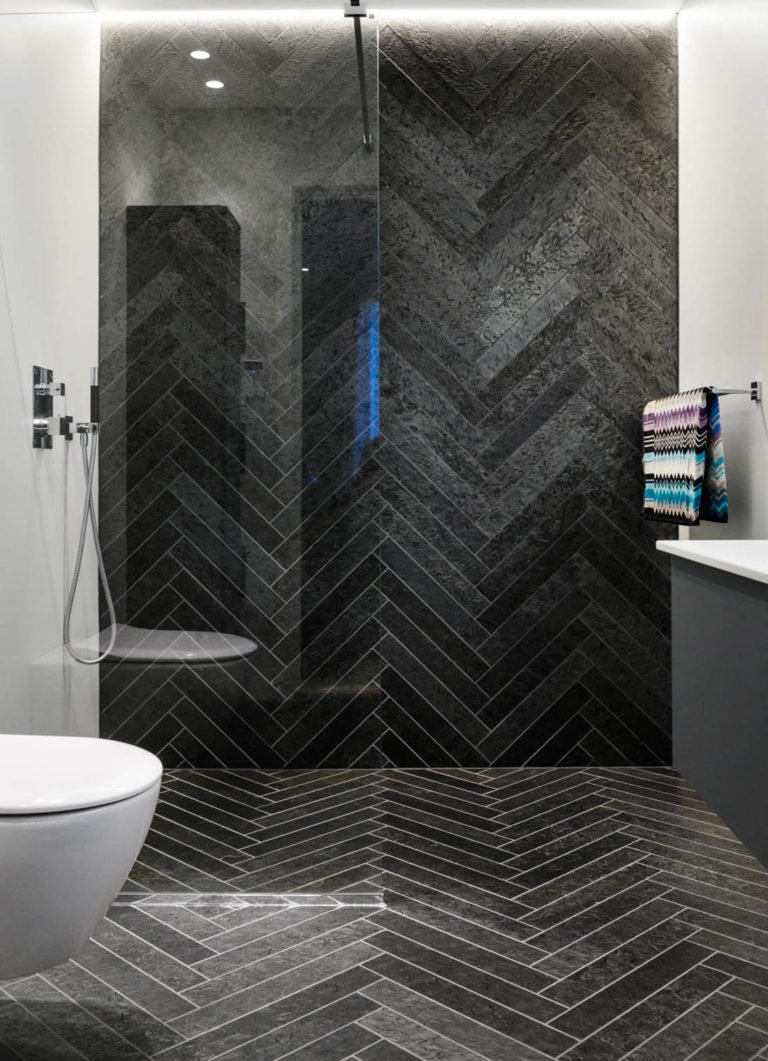 Få den lune og eksklusive følelsen med svarte fliser på badet - Minera ...