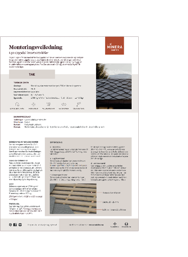 Monteringsveiledning Skifertak | Minera Skifer