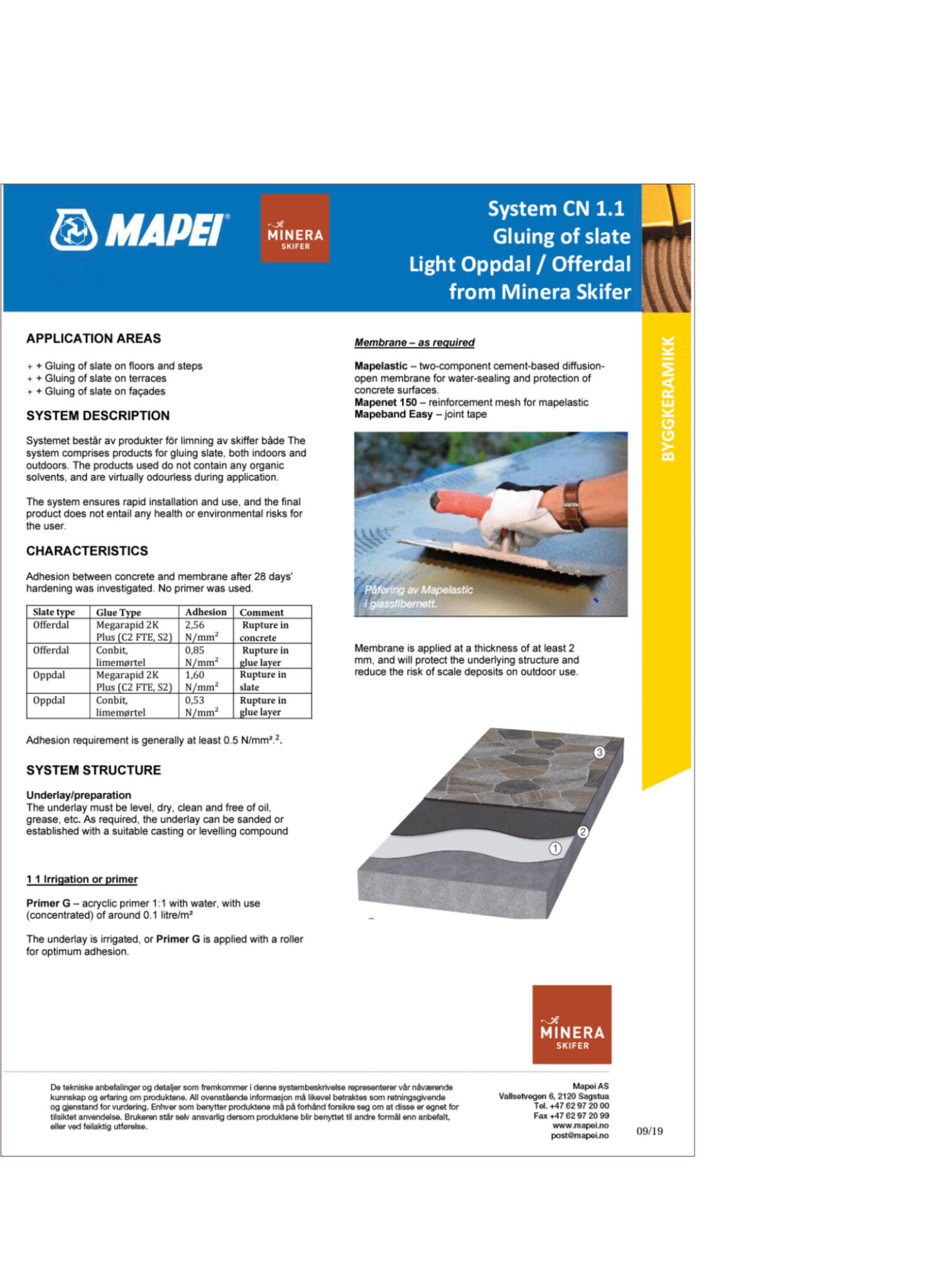 Assembly Instruction - Gluing of Oppdal and Offerdal slate | Minera Skifer